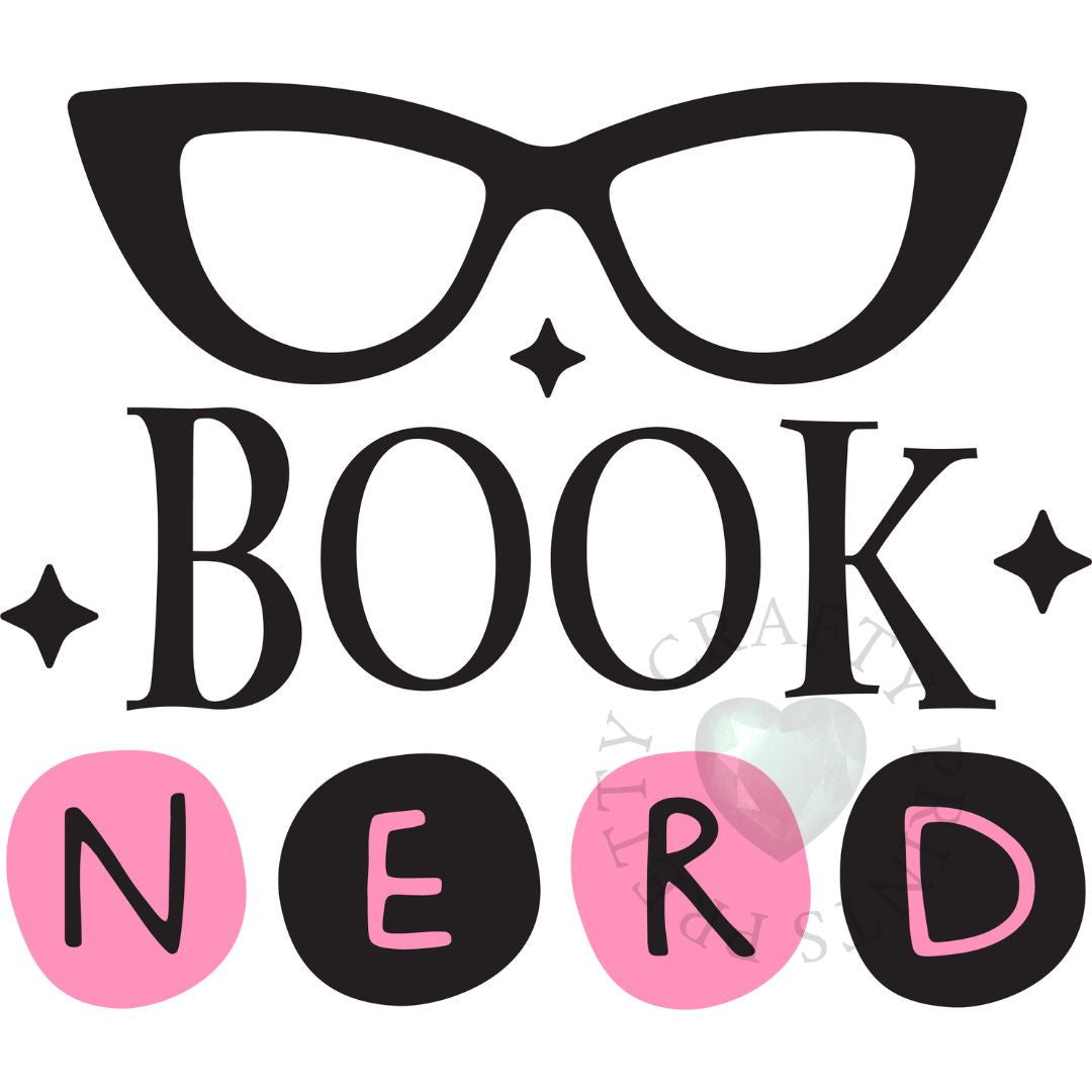 BOOK NERD DECAL – PRETTY CRAFTY PRINTS